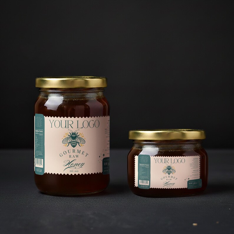 Honey Jar Label Template | Editable Canva Design - Etsy