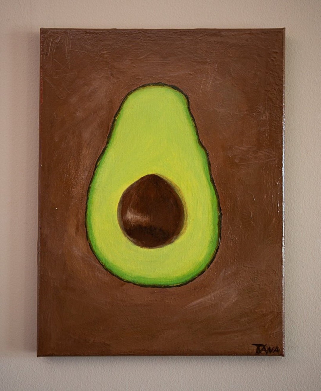 Handmade Avocado Acrylic Painting on Canvas (12 X 16 In) - Etsy