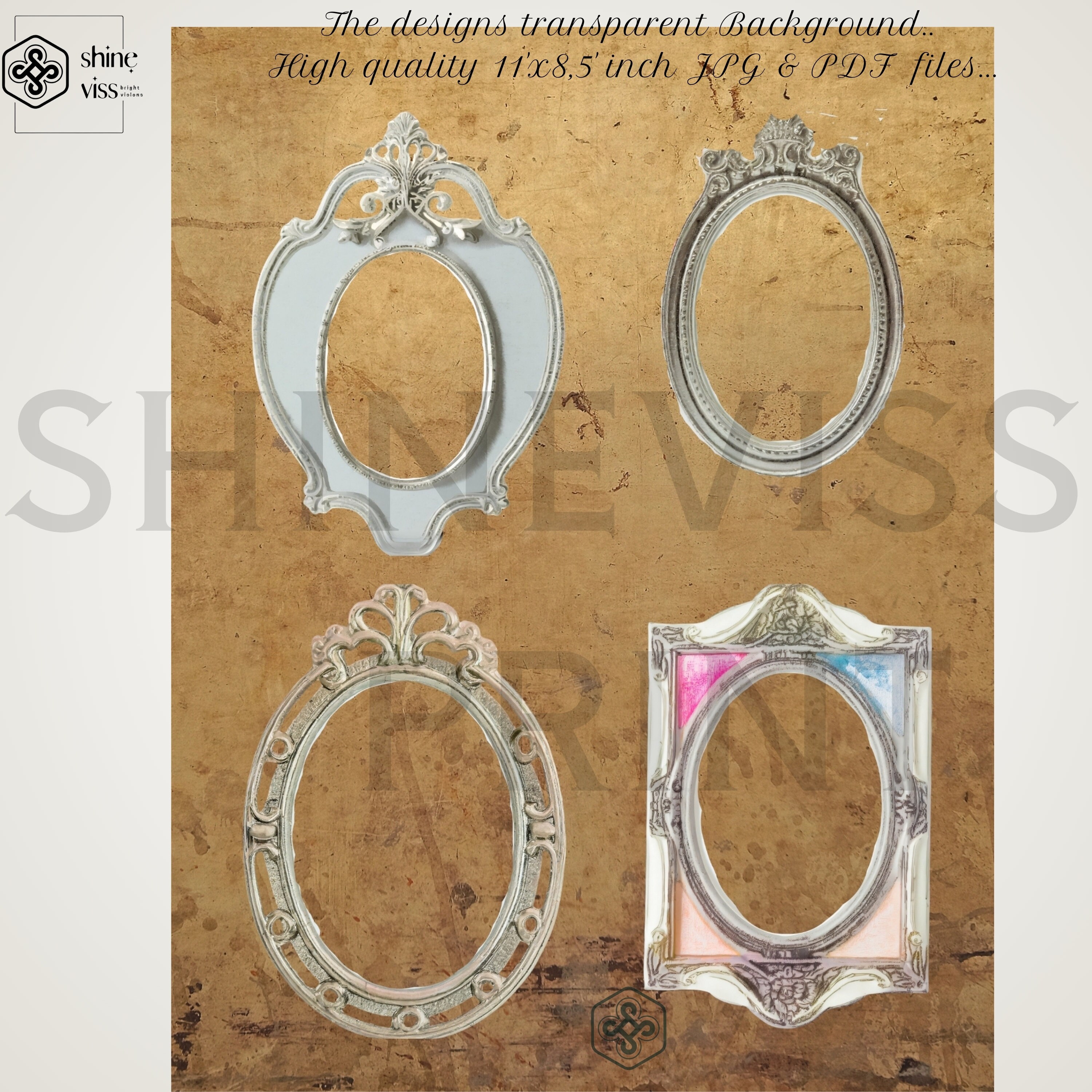 French Frames, Junk Journal, Fussy Cut, Border, Ornate, Vintage ...