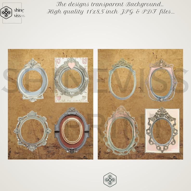 French Frames, Junk Journal, Fussy Cut, Border, Ornate, Vintage ...