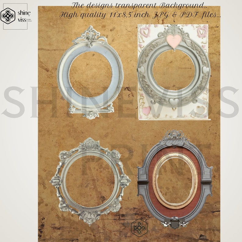 French Frames, Junk Journal, Fussy Cut, Border, Ornate, Vintage ...