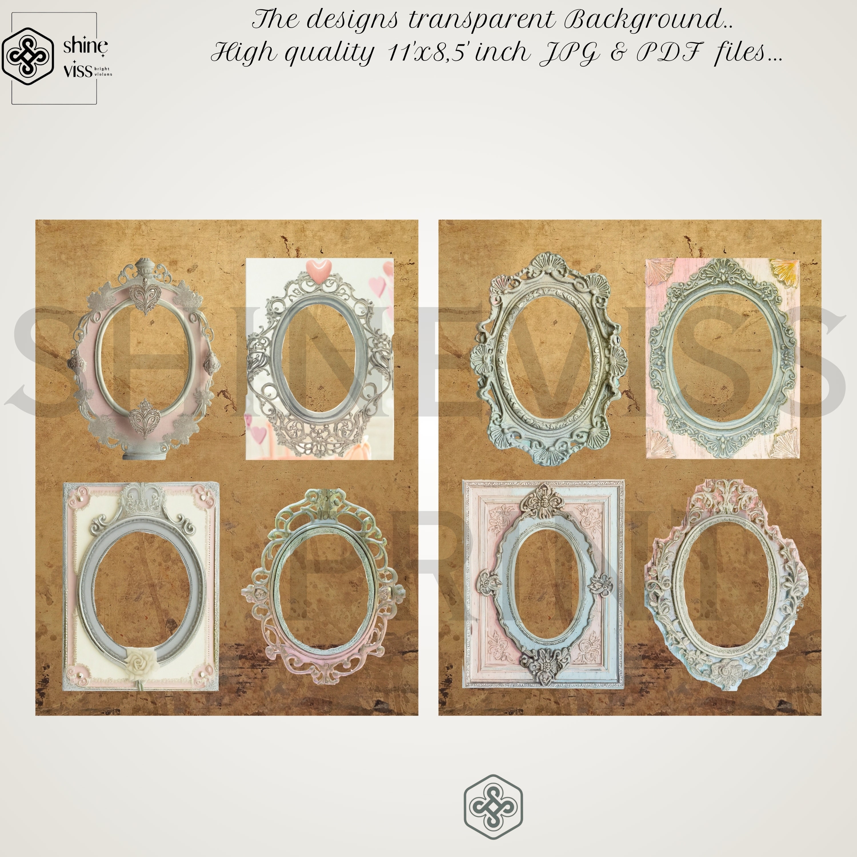 French Frames, Junk Journal, Fussy Cut, Border, Ornate, Vintage ...