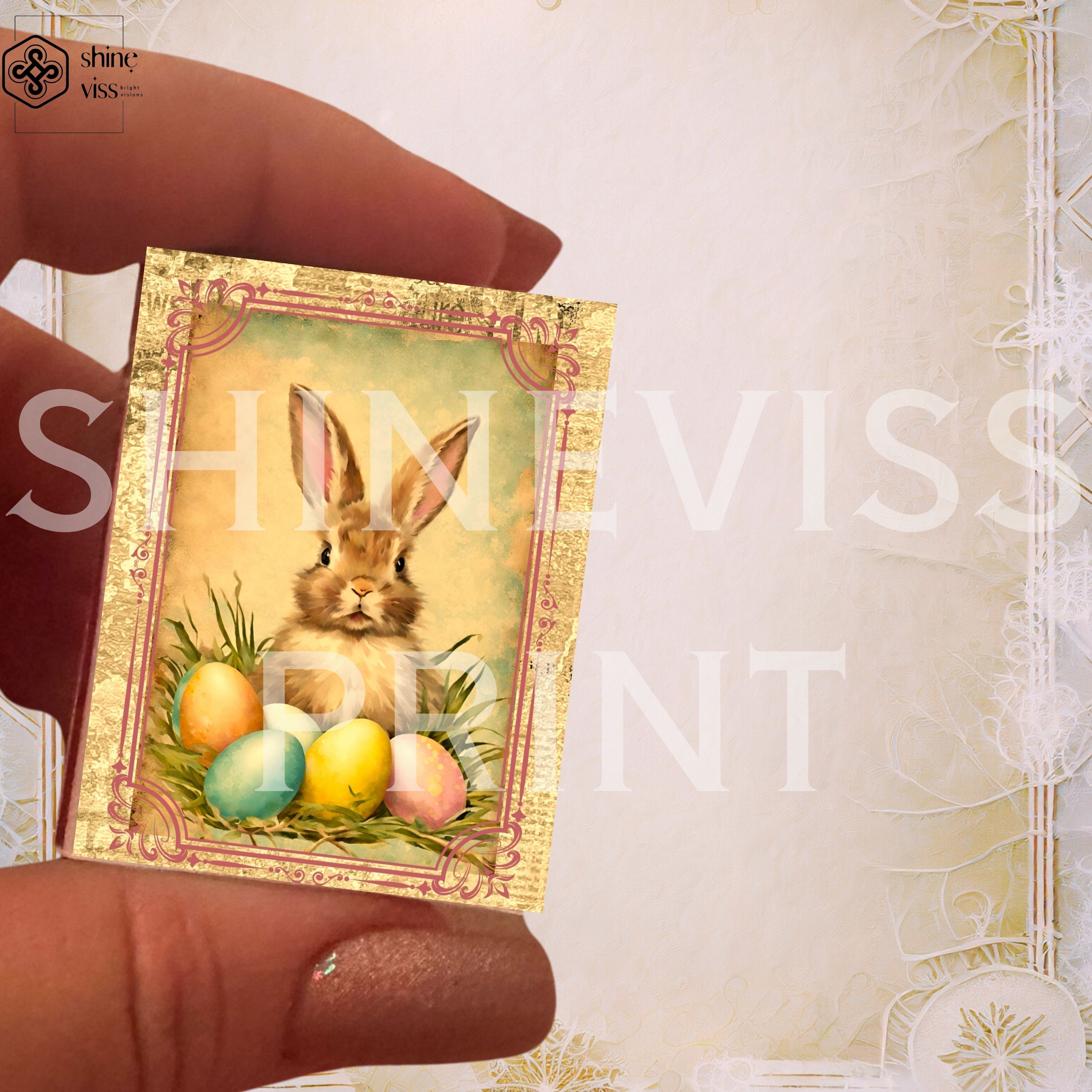 Mini Books, Vintage Easter Holiday, Flower Bunny Egg, Junk Journal Kit ...