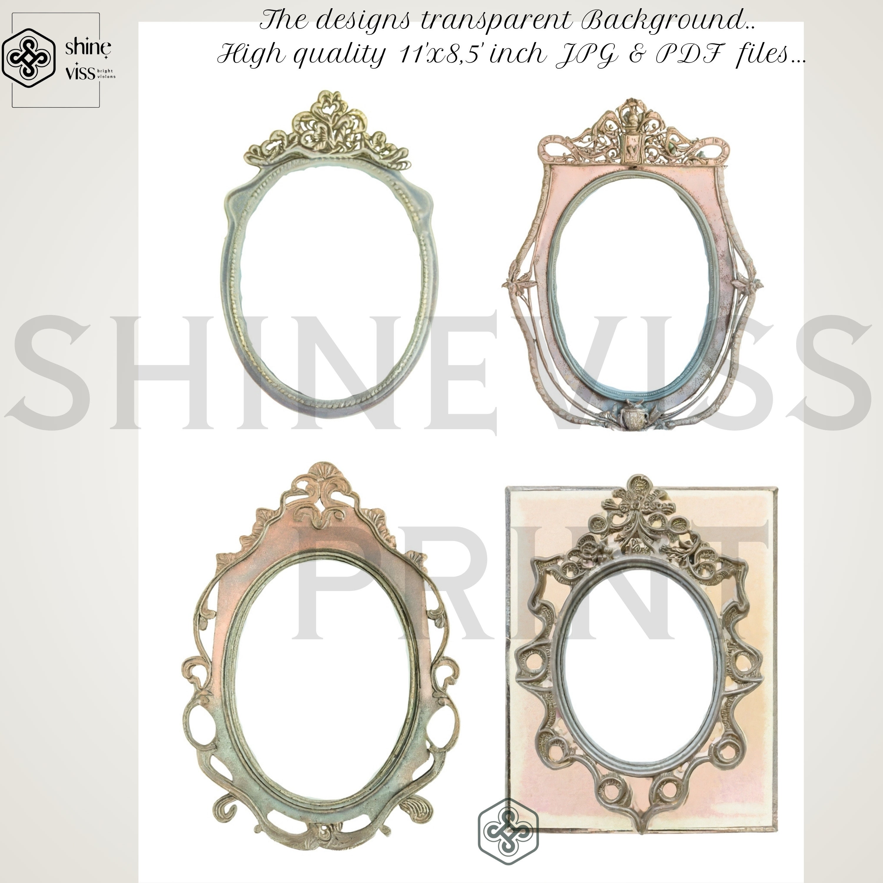French Frames, Junk Journal, Fussy Cut, Border, Ornate, Vintage ...