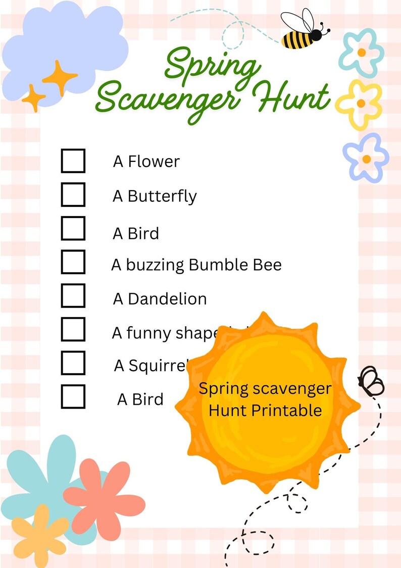 Spring Scavenger Hunt - Etsy