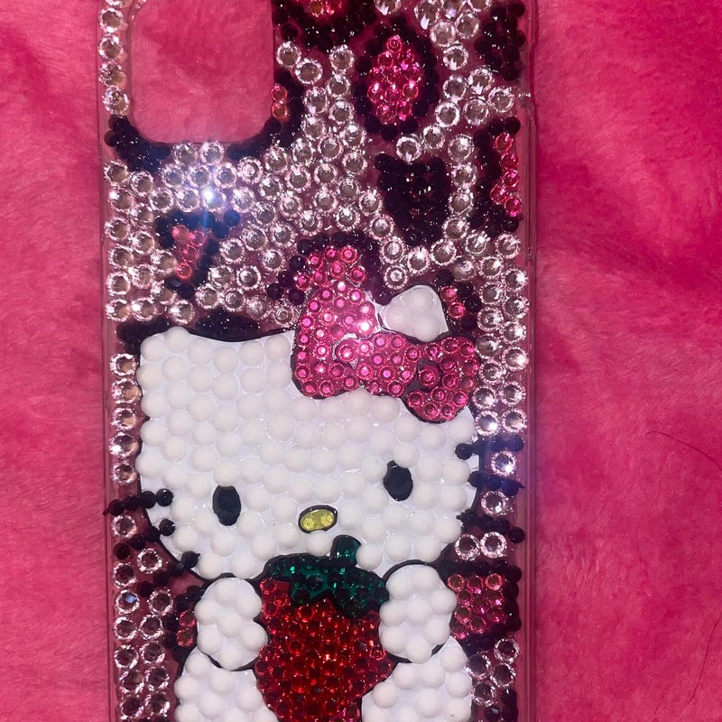 Rhinestone Cat iPhone Case - Etsy