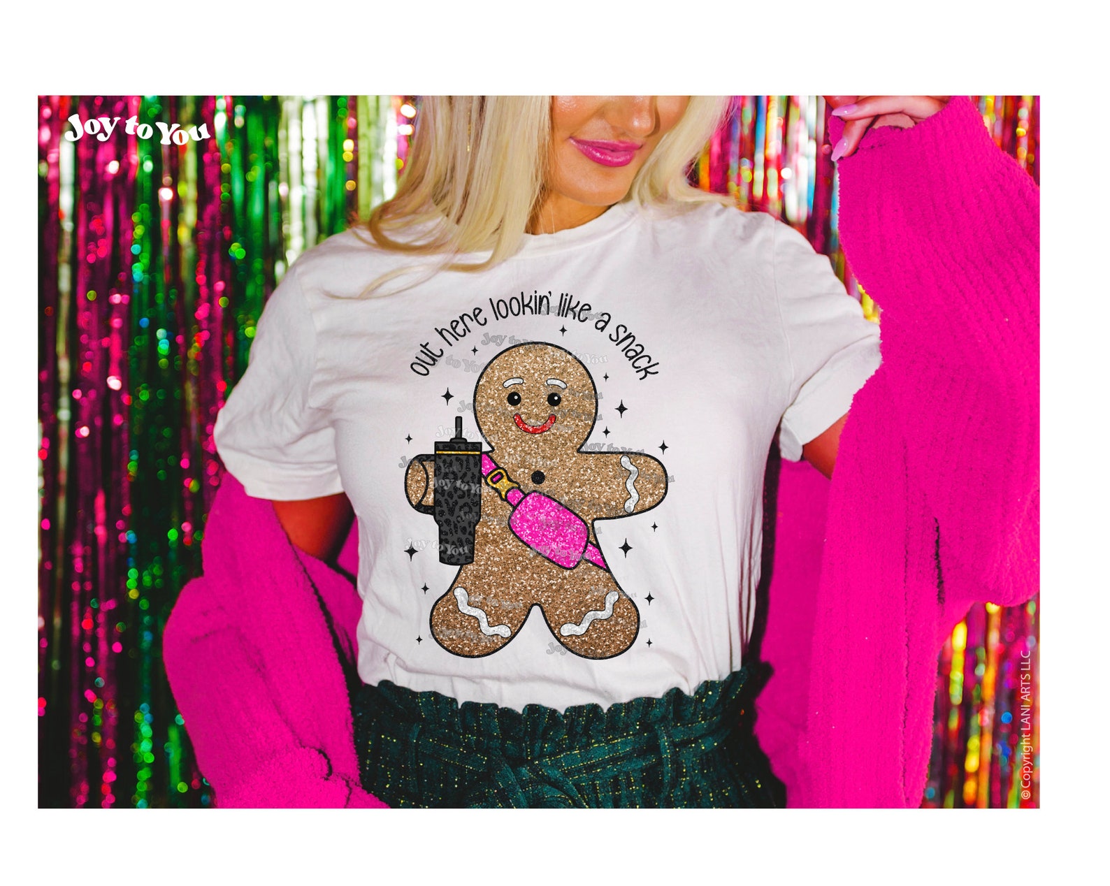 Glitter Gingerbread Man Png Out Here Looking Like a Snack Sequins Retro ...