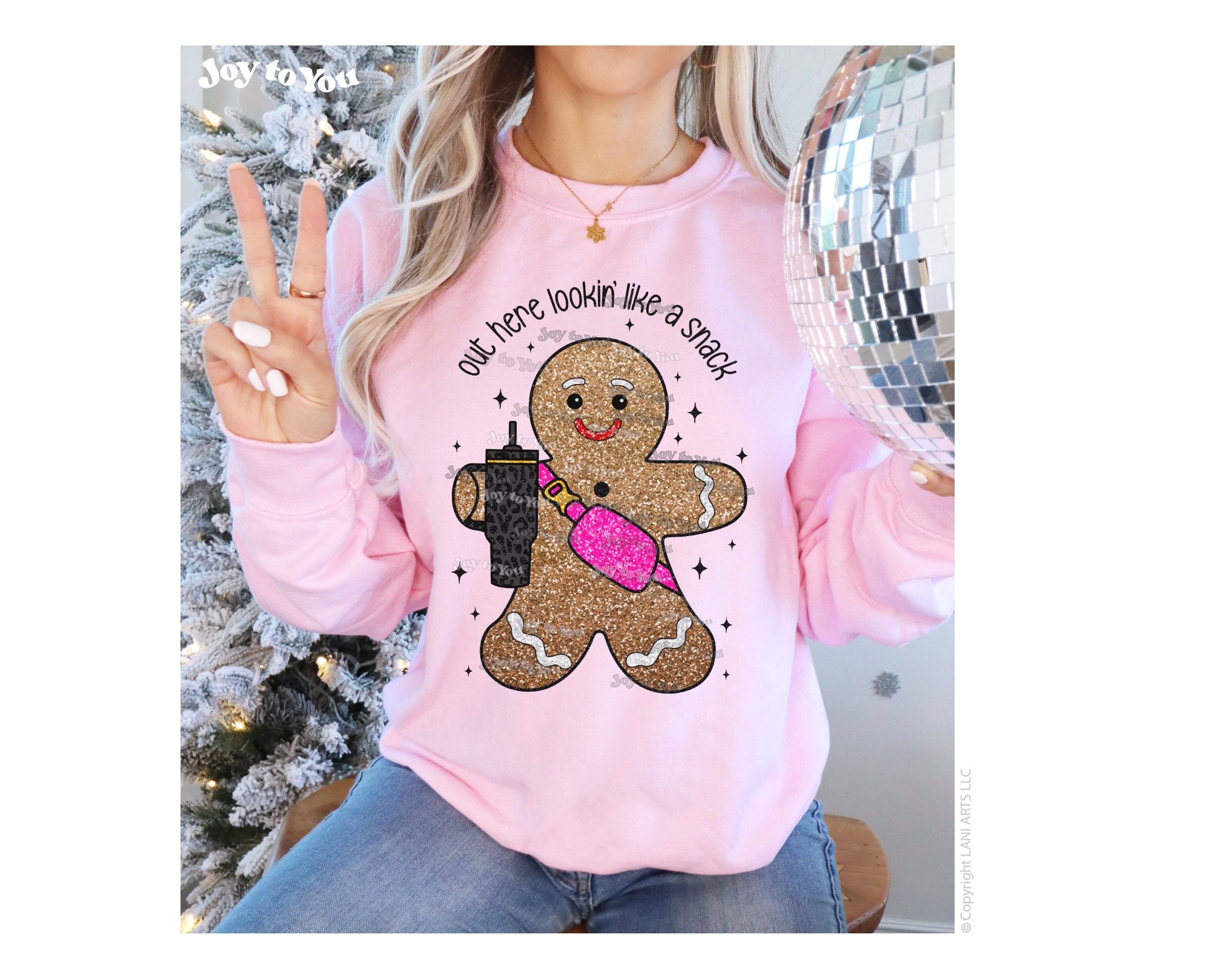 Glitter Gingerbread Man Png Out Here Looking Like a Snack Sequins Retro ...