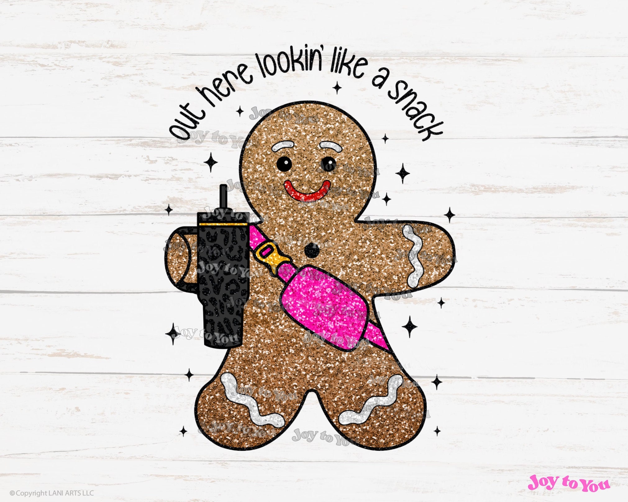 Glitter Gingerbread Man Png Out Here Looking Like a Snack Sequins Retro ...