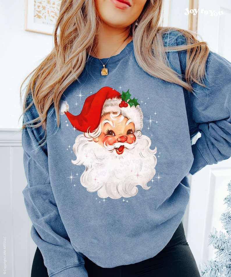 Santa PNG Retro Santa Claus Png Sparkle Santa Vintage Christmas Gifts ...