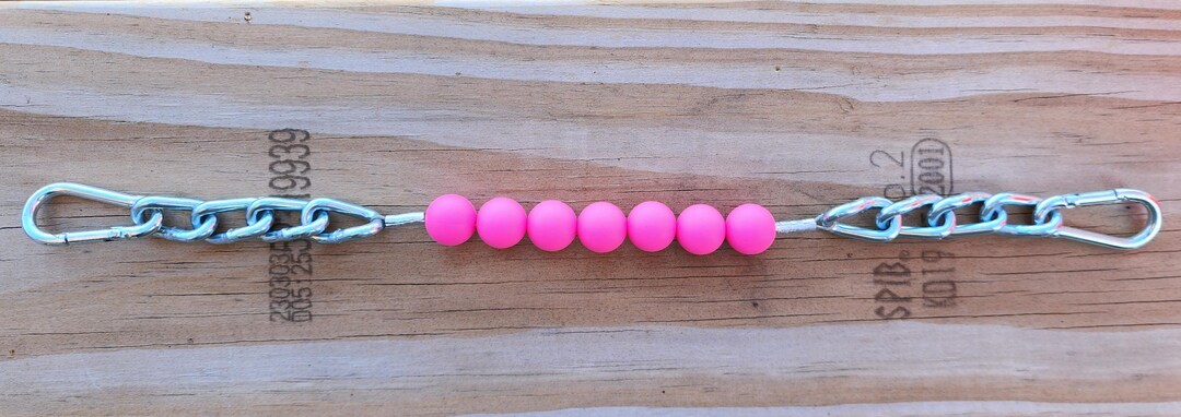Pink Beaded Curb Strap - Etsy