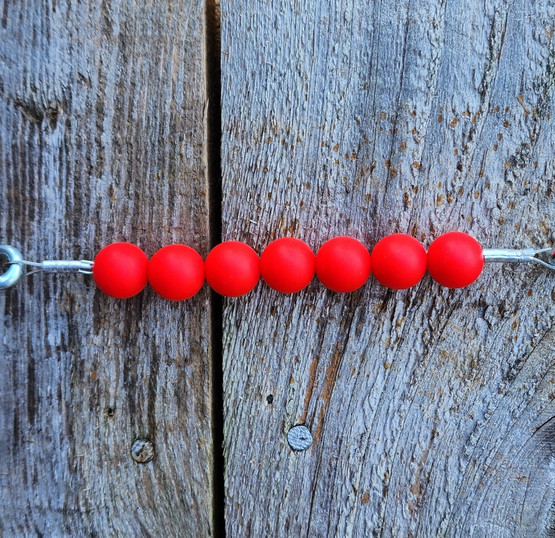 Red Beaded Curb Strap - Etsy