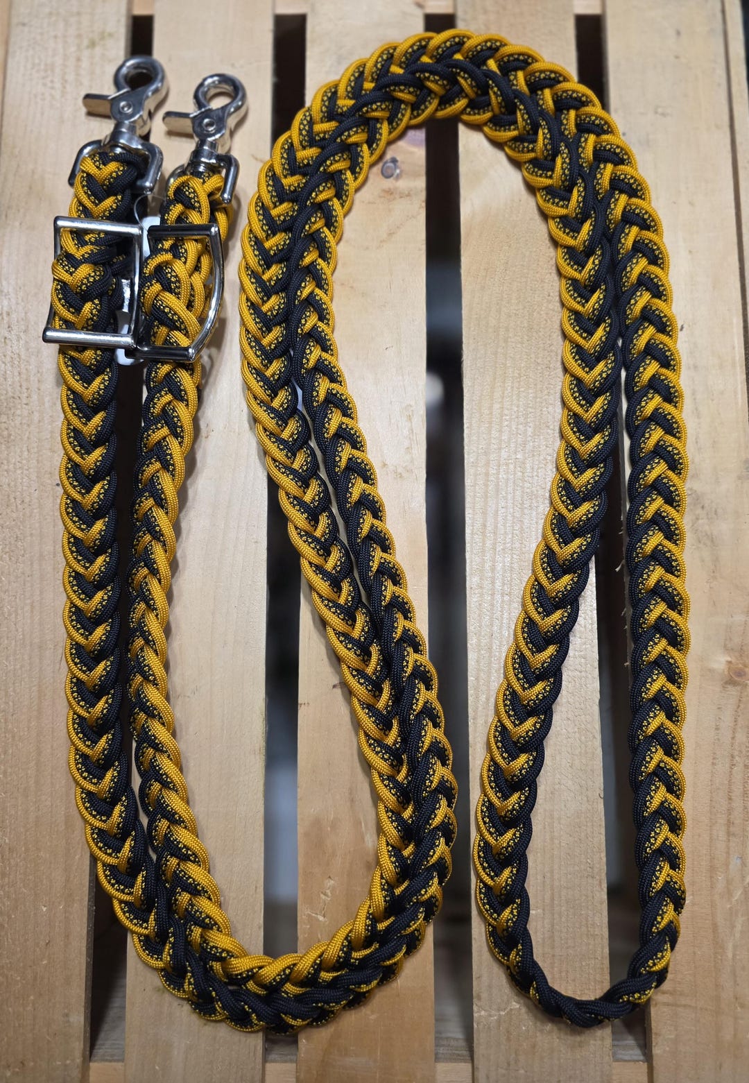 Goldenrod Yellow & Black 7ft Adjustable Paracord Reins - Etsy