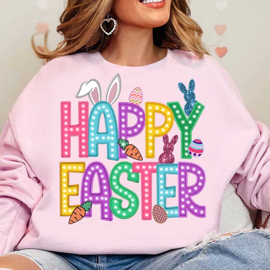 Happy Easter Png Faux Sequin, Light Happy Easter Day Png, Western ...