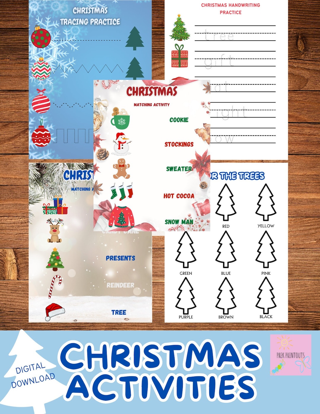 Christmas Activity Printouts, Christmas Prek Packet, Christmas Prek ...