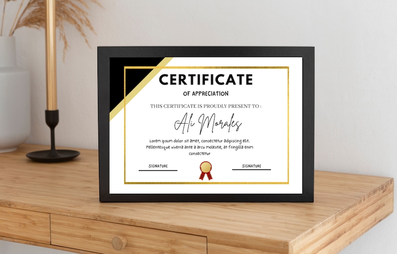Editable Appreciation Certificate Printable T Template Canva Design Employee Recognition 