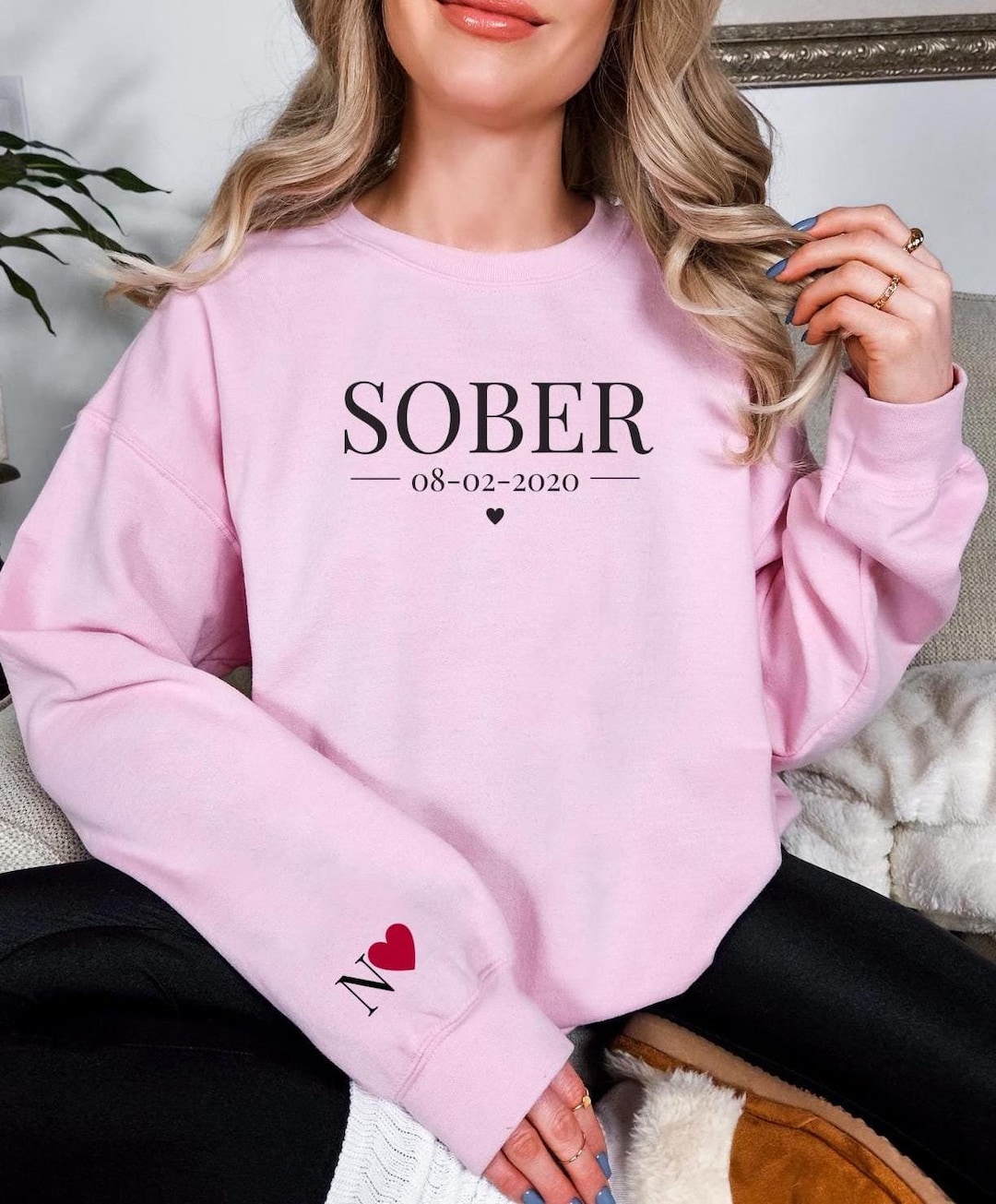 Personalized Recovery Gift, Custom Sobriety Sweatshirt, Customizable ...