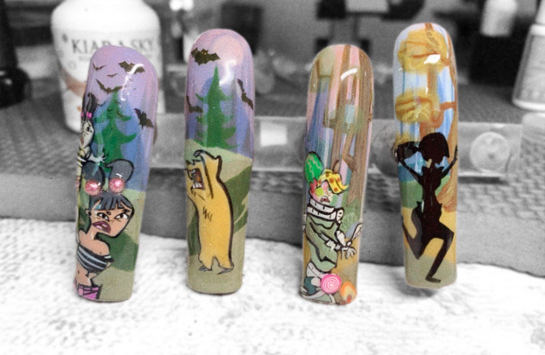In Progress. Total Drama Island Spooky Moments Press-on Nails. - Etsy