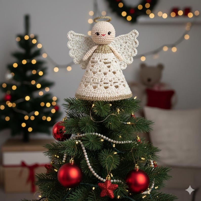 Crochet Angel Tree Topper Pattern - Etsy