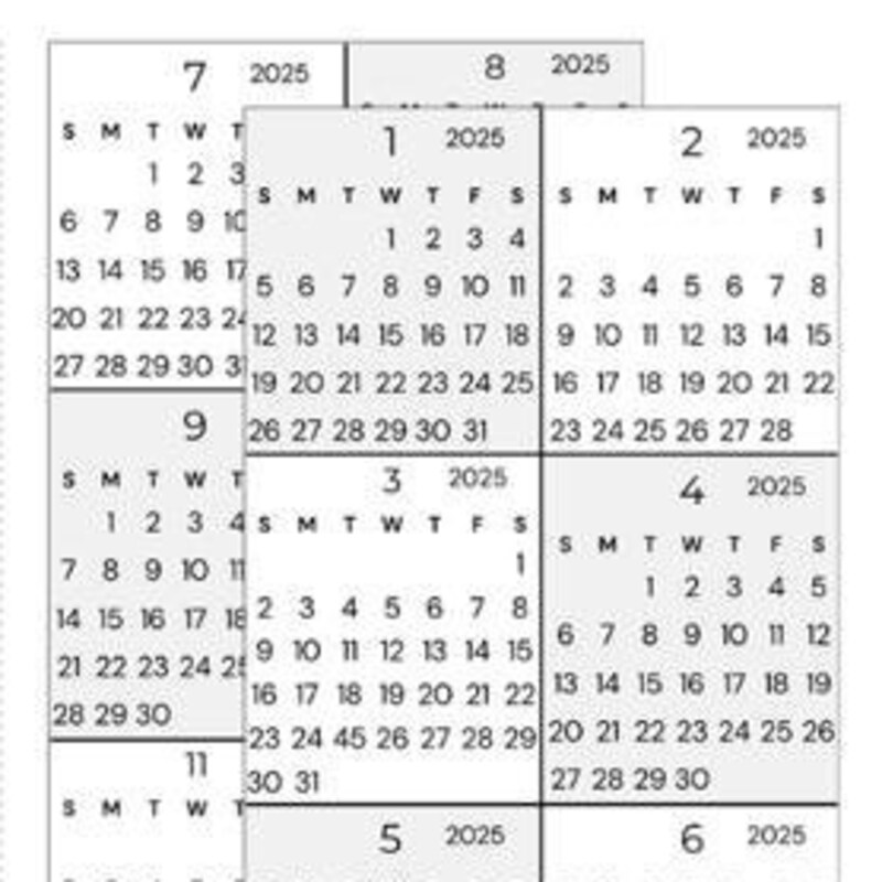 Business Card Size Calendar - Etsy