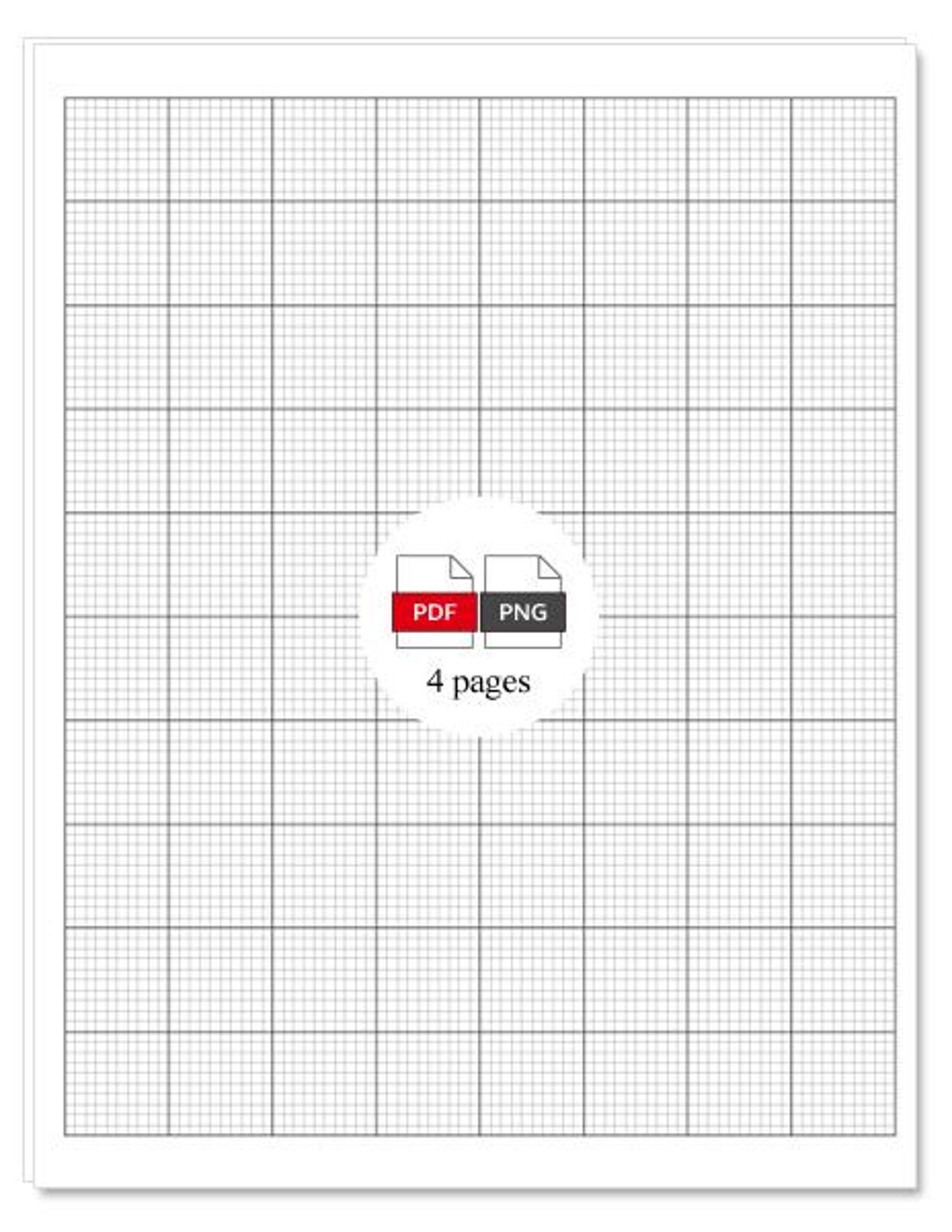 Printable Graph Paper: 10 Count Grid (PDF, PNG) - Etsy