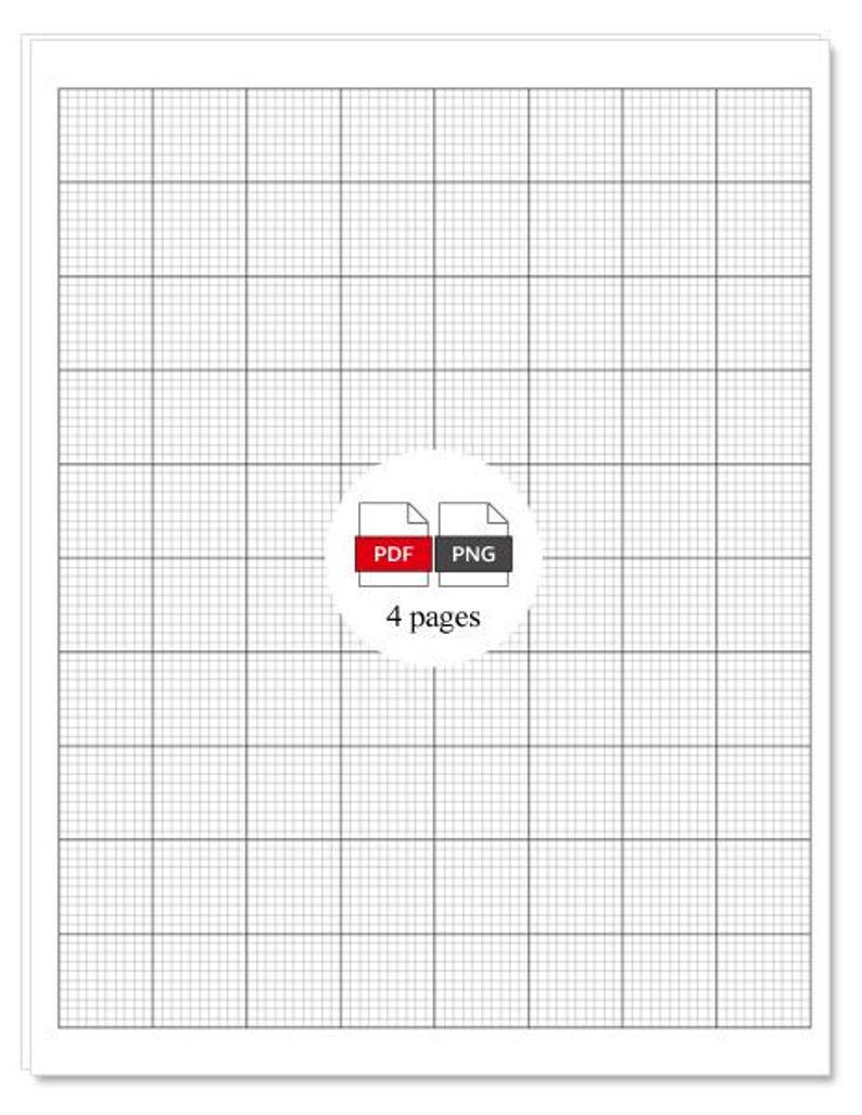 Printable Graph Paper: 10 Count Grid (PDF, PNG) - Etsy