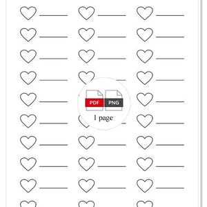 PRINTABLE Color Swatch Chart Template | Heart Shape | Digital Pdf Png ...