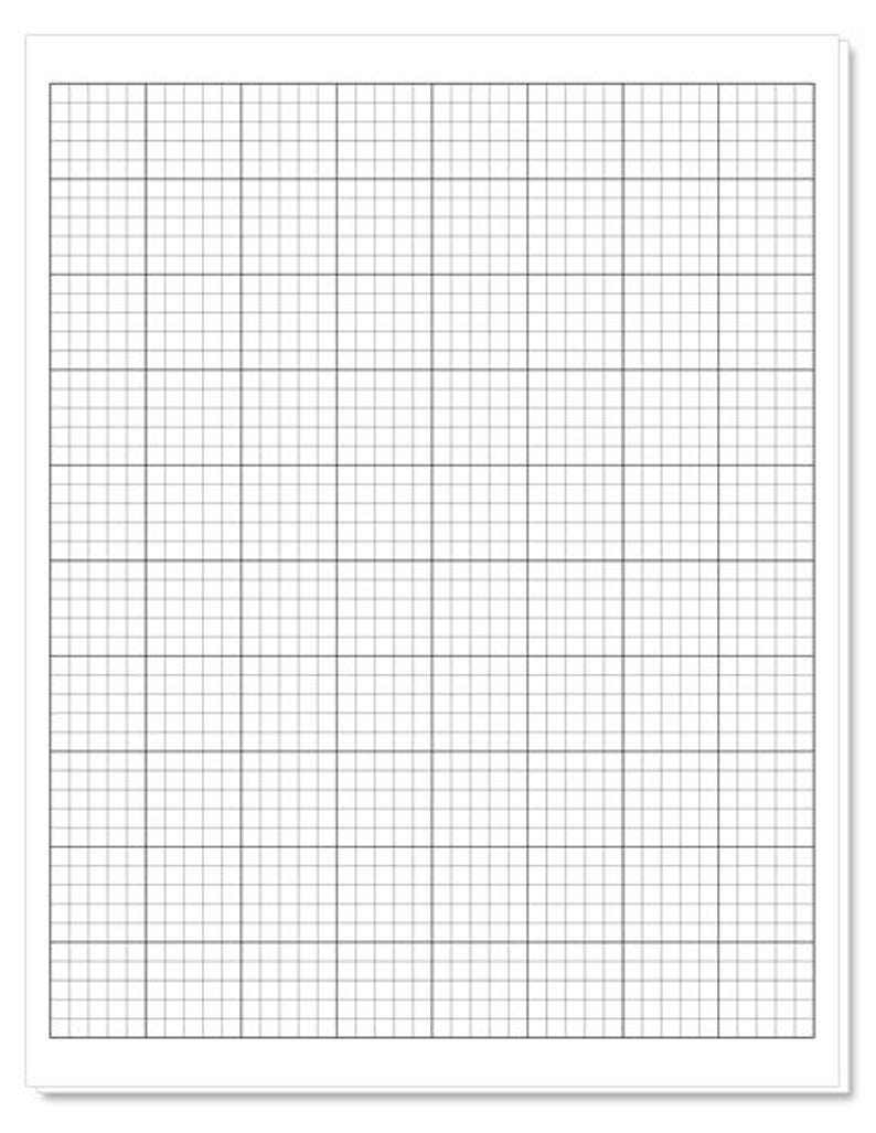 Printable Graph Paper: 5 Count Grid, 8.5x11 (PDF, PNG) - Etsy