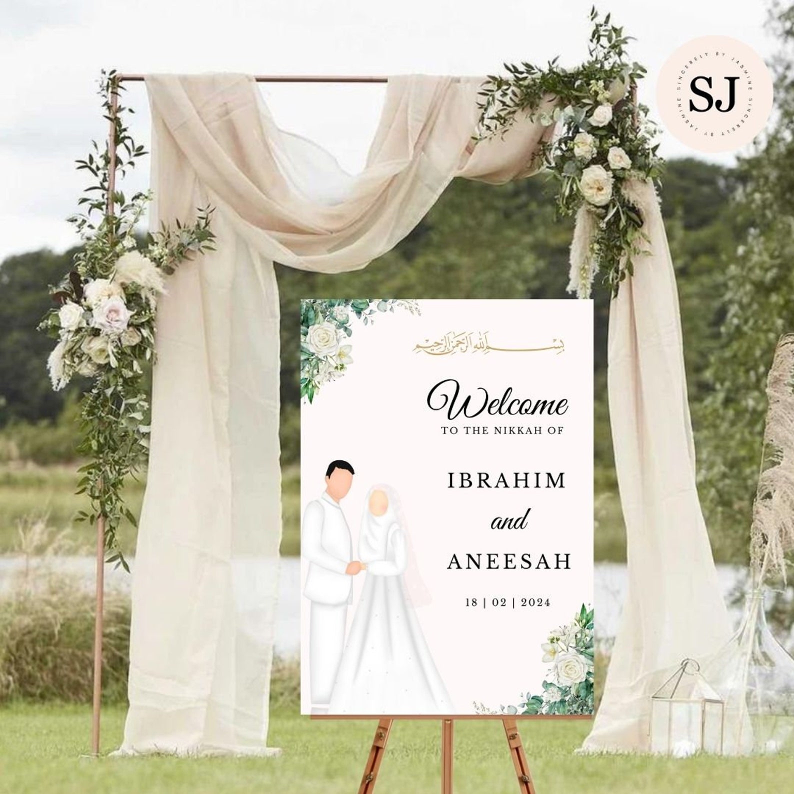 Nikkah Sign | Walima | Wedding | Engagement | Nikkah Decor | Welcome ...