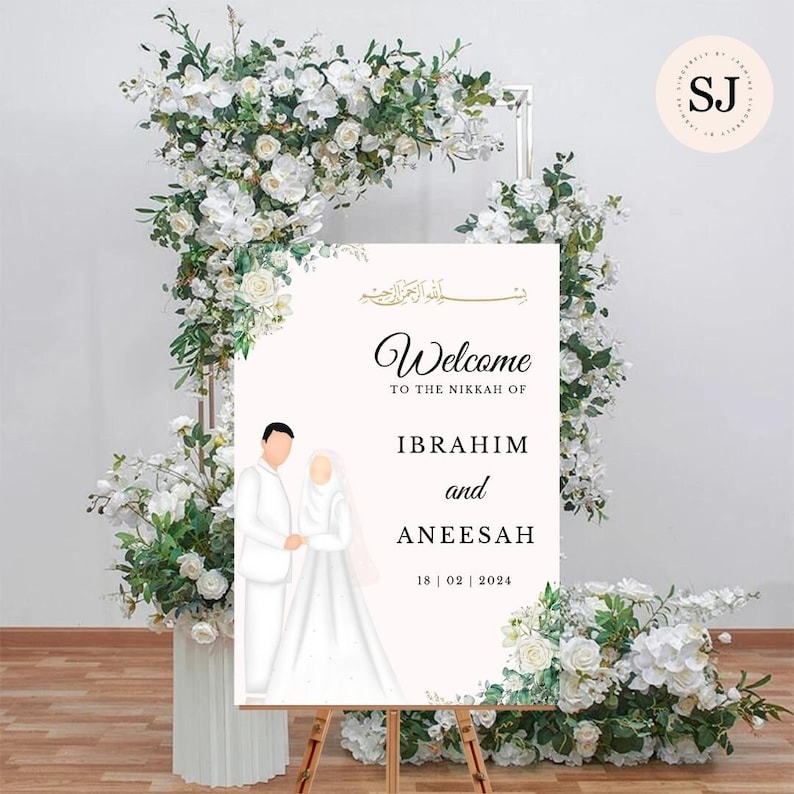Nikkah Sign | Walima | Wedding | Engagement | Nikkah Decor | Welcome ...