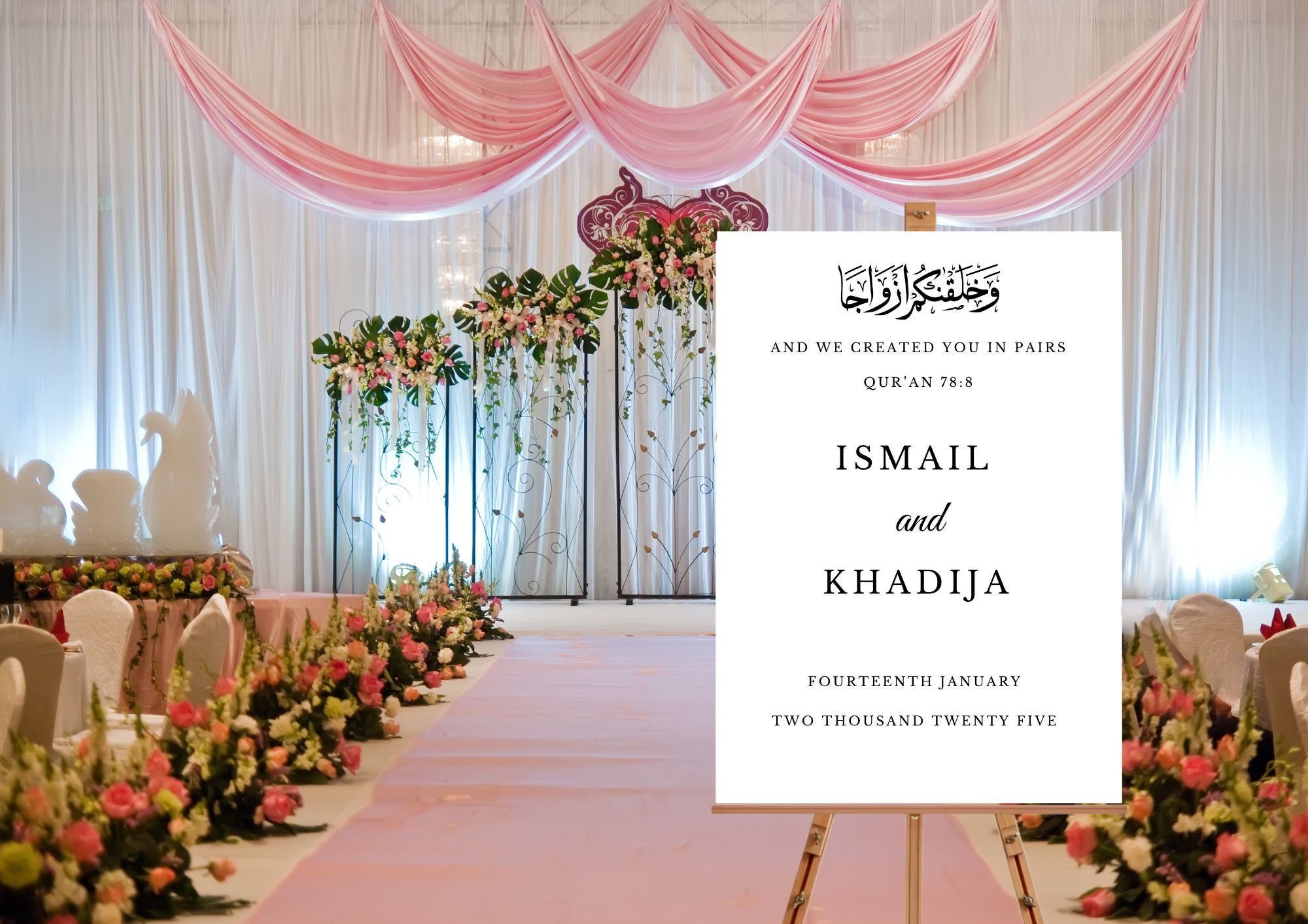 Personalized Nikkah Welcome Sign: Islamic Wedding Decor (digital ...