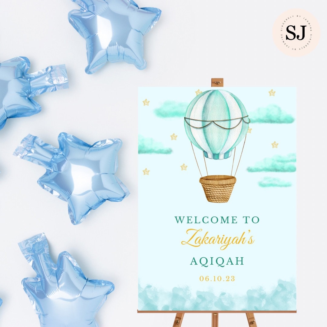 Personalised Aqiqah Sign Aqiqah Welcome Board Aqiqah Decor Muslim Baby ...