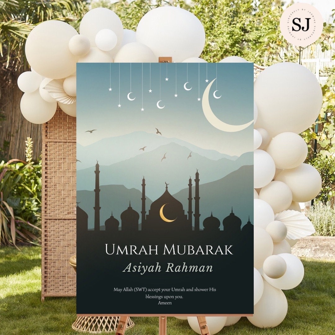Personalised Umrah Mubarak Sign | Hajj Mubarak | Umrah Decoration ...