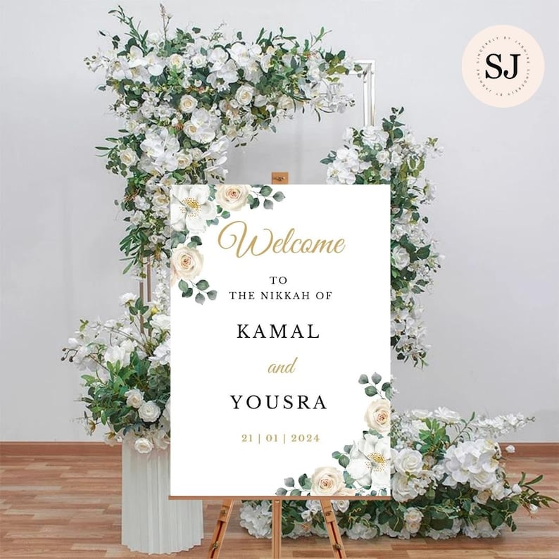 Nikkah Decor Sign | Welcome Board | Walima | Islamic Wedding ...