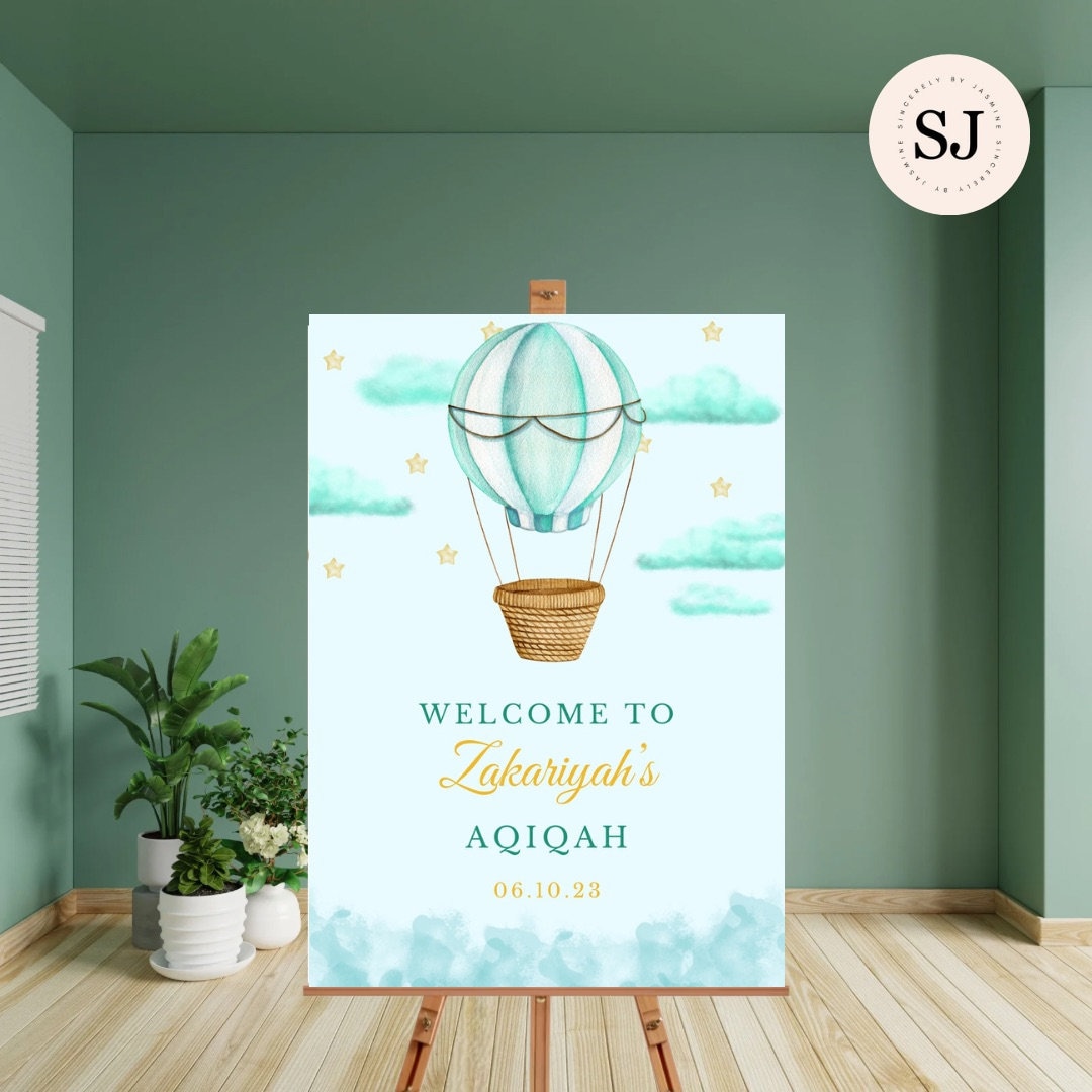 Personalised Aqiqah Sign Aqiqah Welcome Board Aqiqah Decor Muslim Baby ...