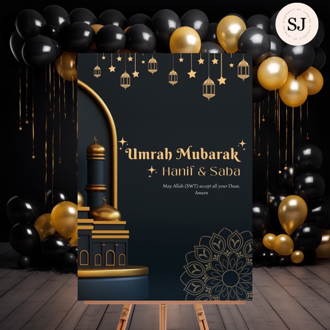 Personalised Umrah Mubarak Sign | Hajj Mubarak | Umrah Decoration ...