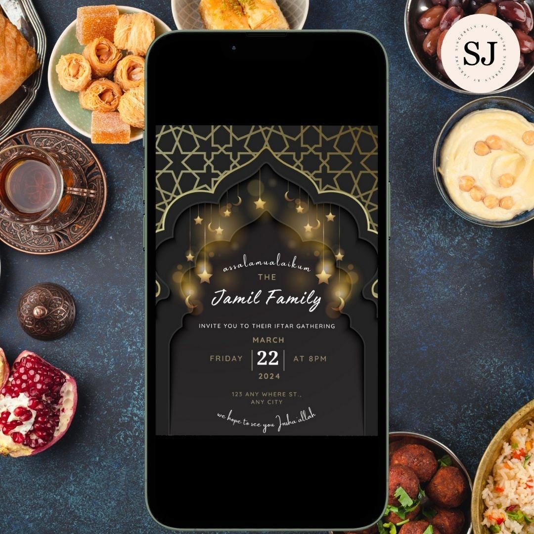 Ramadan Digital Invitation Iftar Invite Eid Invitation Dinner ...