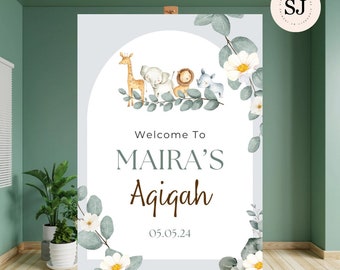 Personalised Aqiqah Sign | Aqiqah Welcome Board | Aqiqah Decor | Muslim ...