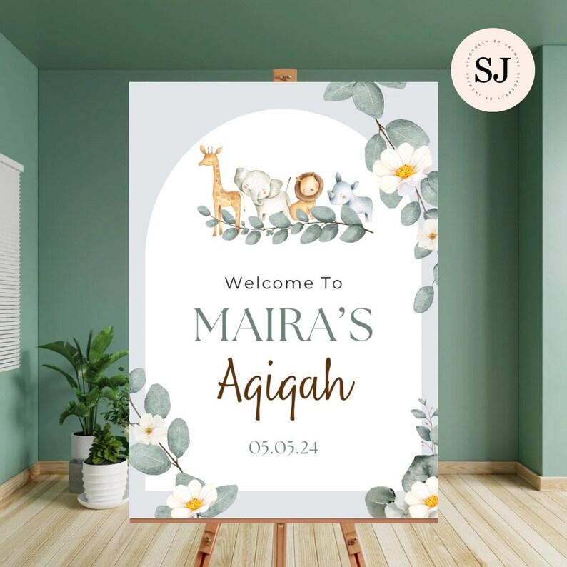 Personalised Aqiqah Sign | Aqiqah Welcome Board | Aqiqah Decor | Muslim ...