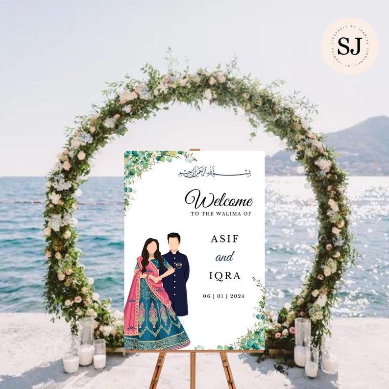 Walima Welcome Sign | Nikkah | Engagement | Dekha Dekhi | Cinifan ...