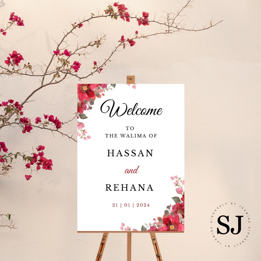 Nikkah Sign | Walima | Wedding | Engagement | Nikkah Decor | Welcome ...