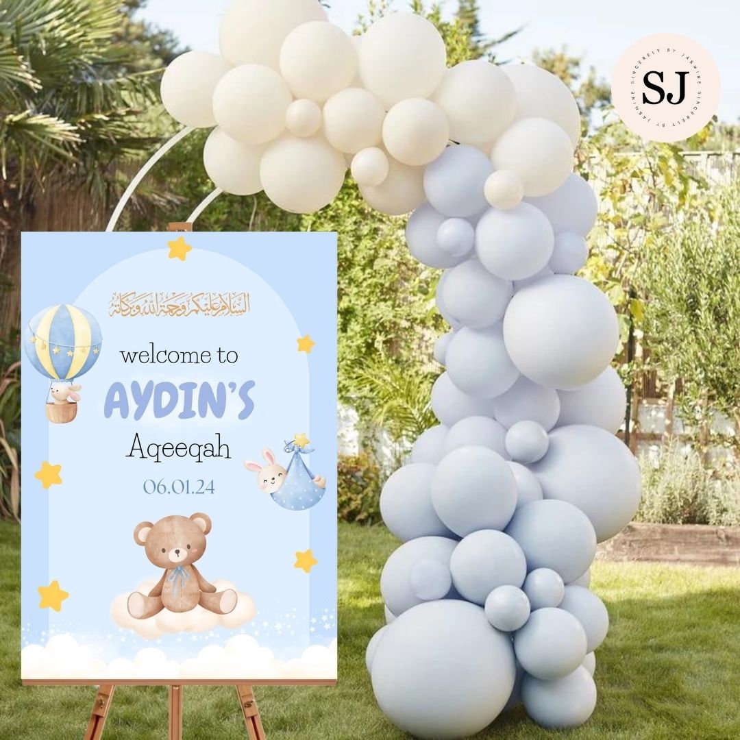 Personalised Aqiqah Sign | Aqiqah Welcome Board | Aqiqah Decor | Muslim ...