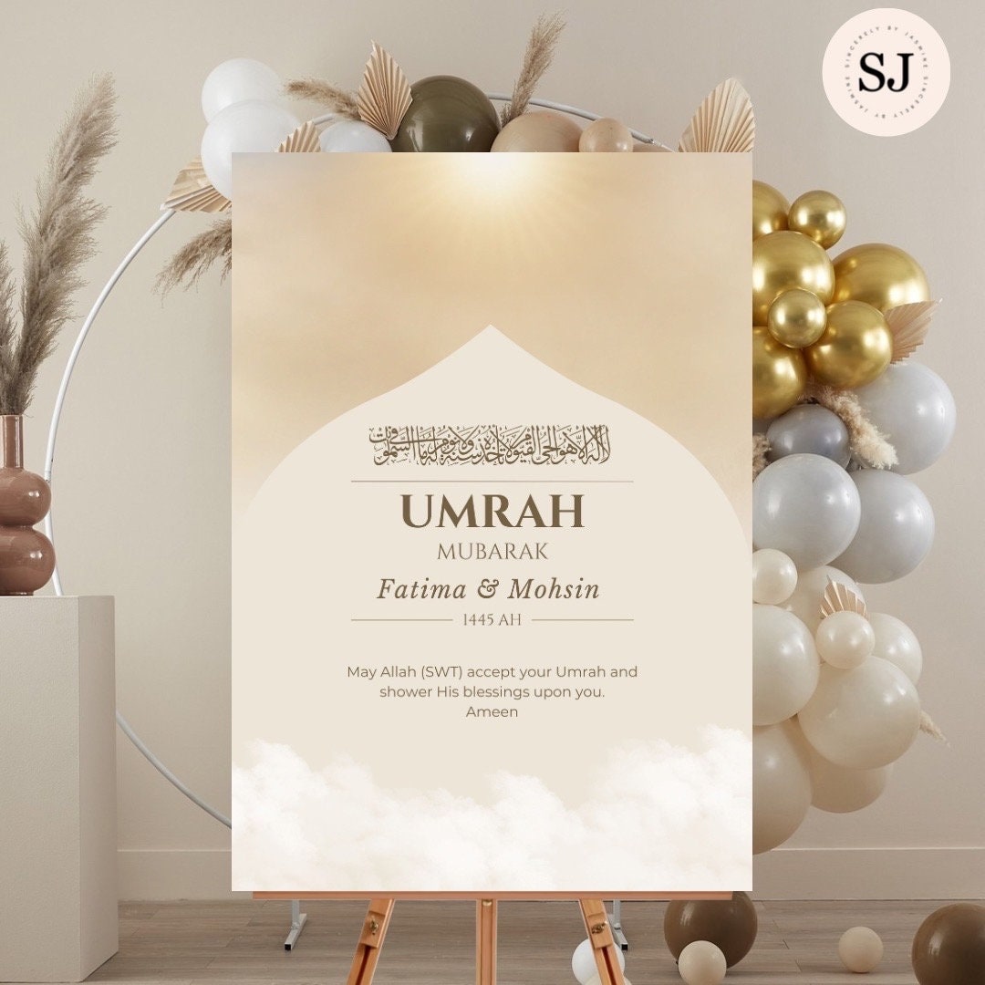 Personalised Umrah Mubarak Sign | Hajj Mubarak | Umrah Decoration ...