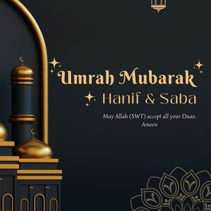 Personalised Umrah Mubarak Sign | Hajj Mubarak | Umrah Decoration ...