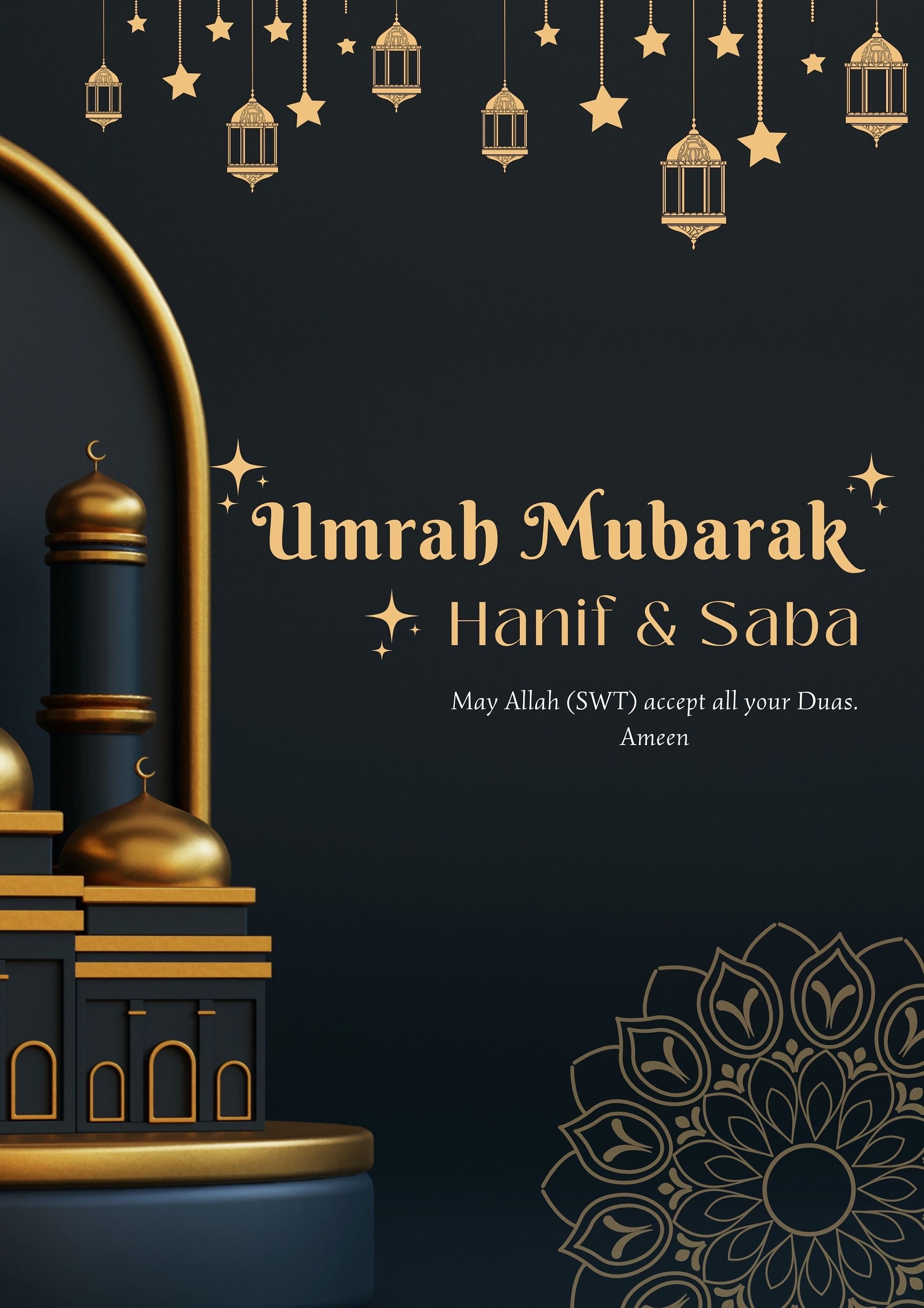 Personalised Umrah Mubarak Sign | Hajj Mubarak | Umrah Decoration ...