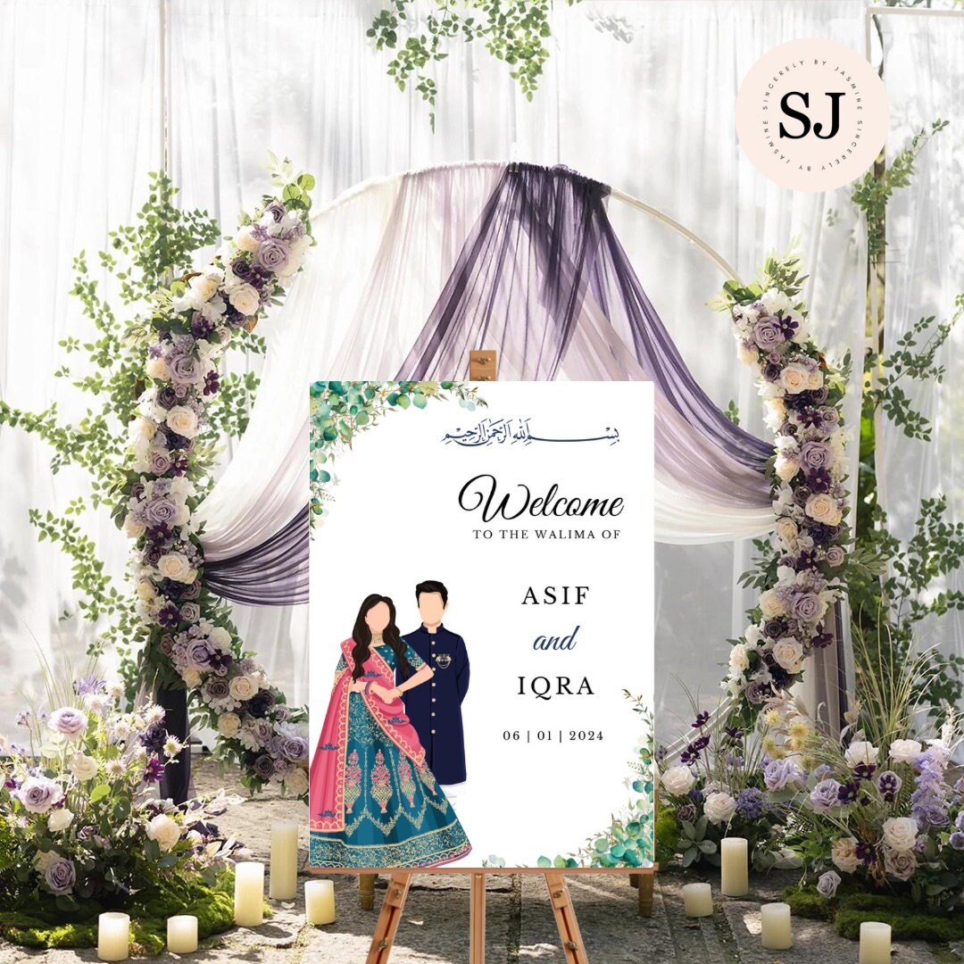 Walima Welcome Sign | Nikkah | Engagement | Dekha Dekhi | Cinifan ...