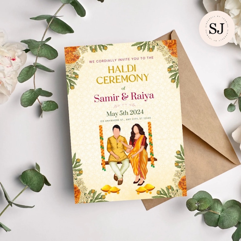 Haldi Invitation Maiyan Invitation Pithi Invitation Gaye Holud ...