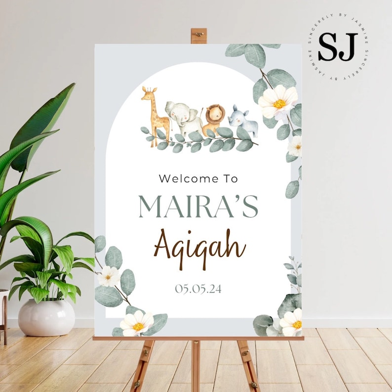 Personalised Aqiqah Sign | Aqiqah Welcome Board | Aqiqah Decor | Muslim ...