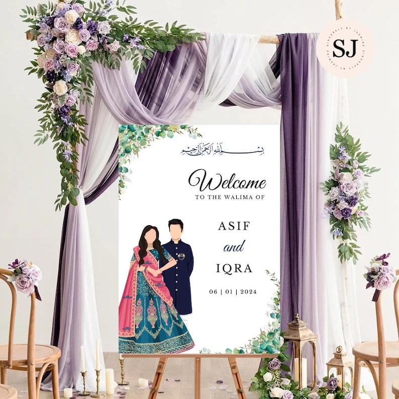 Walima Welcome Sign Nikkah Engagement Dekha Dekhi Cinifan Islamic ...