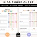 Kids Chore Chart Kids Responsibility Chart Kids Routine Chart Kids ...